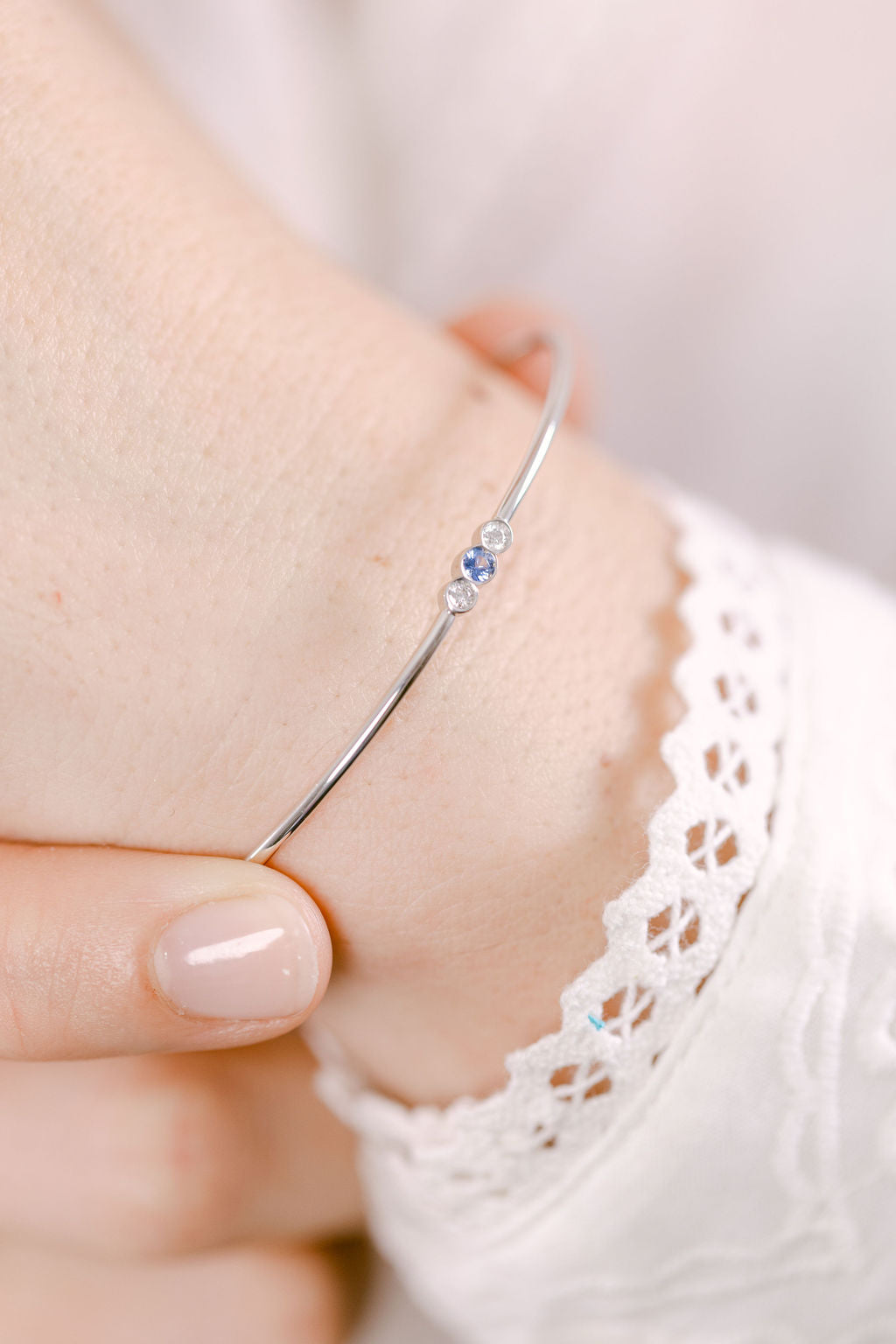 Bracelet Jane Saphir bleu | Or recyclé 18 carats – Flore & Zéphyr